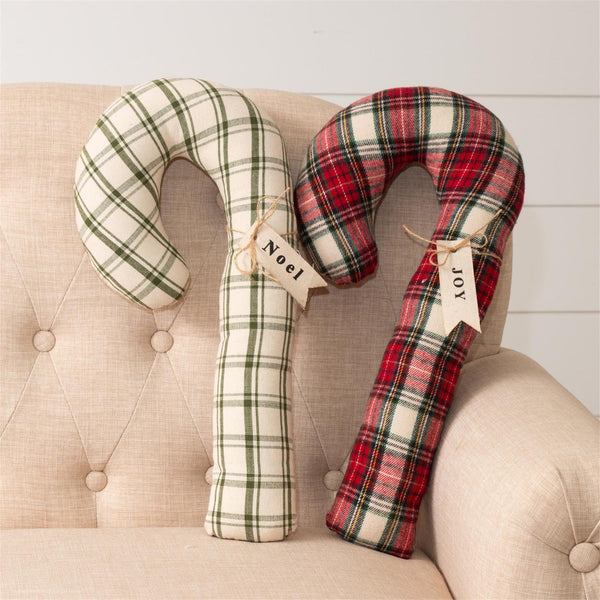 Country Candy Cane Pillows - TheHolidayBarn.com