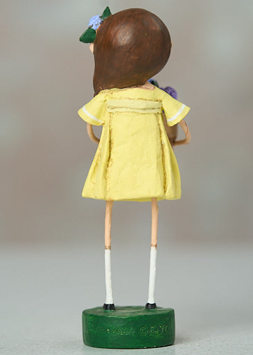 Lori Mitchell Harriet's Hydrangeas Figurine - Girl with Pot of Flowers - TheHolidayBarn.com