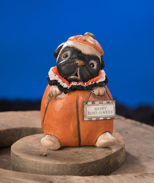 Howl-O-Ween Pup | Pug Dog Dressed Up in Pumpkin Costume | Halloween ...