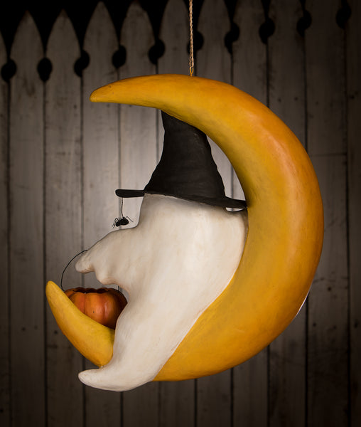 Ghoulish Moon, Paper Mache | Bethany Lowe | Cute Halloween Decorations ...