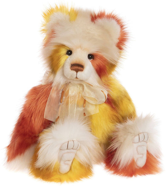 Charlie Bears Carnival Bear with Yellow & Orange Fur Unique Teddy Bear ...