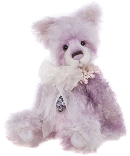 Charlie Bears Cicley Teddy Bear | Lavender Teddy Bear - TheHolidayBarn.com