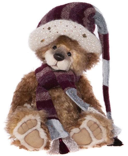 Charlie Bears Roald Teddy Bear with Hat & Scarf - TheHolidayBarn.com