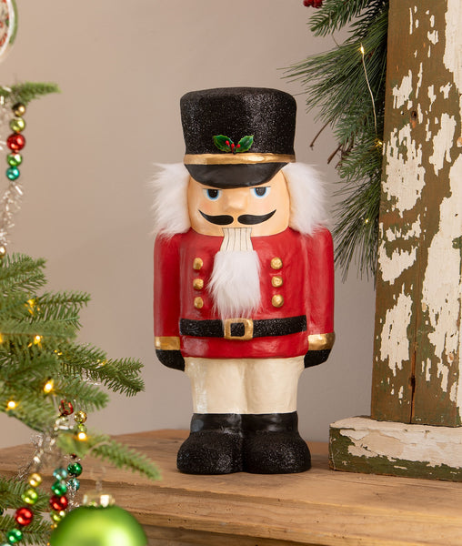 Chestnut Charlie Nutcracker Paper Mache | Bethany Lowe Christmas Decor ...