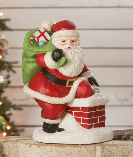 Down the Chimney Santa | Retro Santas by Bethany Lowe Christmas ...