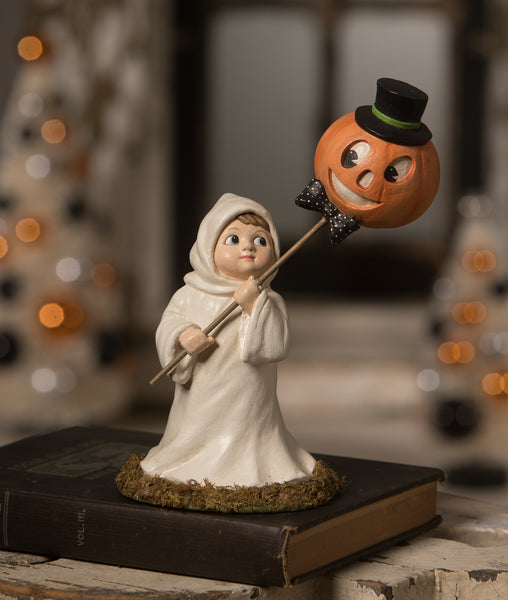 Bethany Lowe Ghostly Fun Griffin Figurine | Boy in Ghost Costume ...