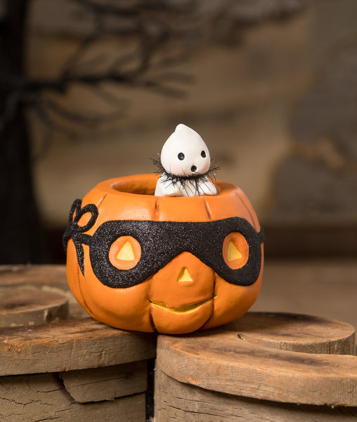 Jack O' Lantern & Peeking Boo Ghost Figurine Cute Halloween Decoration ...