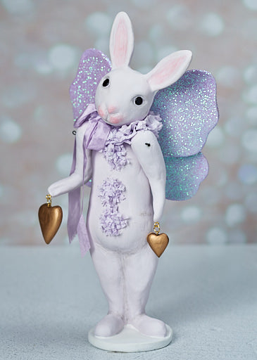 Luka Cottontail | Lavender Bunny Rabbit Figurine with Wings ...