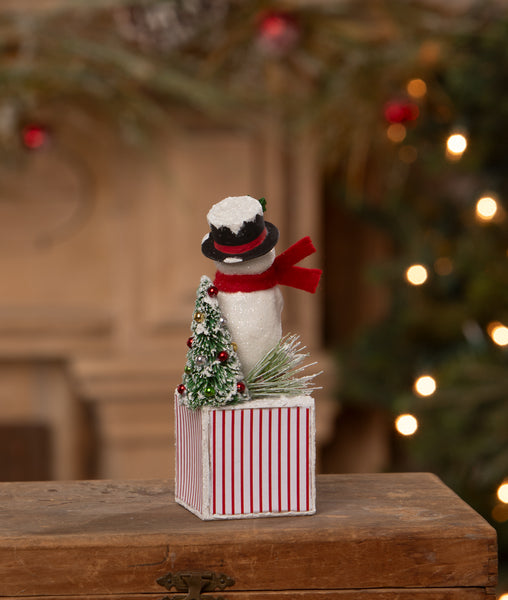 Merry & Bright Snowman on Block | Raggedy Pants Snowmen ...