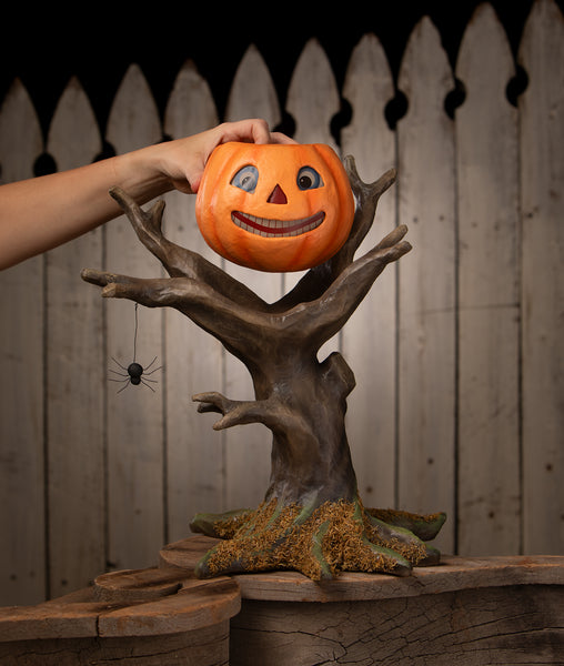 Pumpkin Hollow Hideaway | Paper Mache Tree | Bethany Lowe Halloween ...