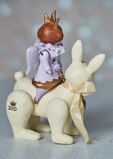 Princess Claire Angel on Rabbit | Unique Lavender Easter Decor ...