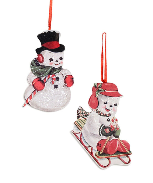 Playful Snowmen Ornaments | Retro Christmas Decorations | Bethany Lowe ...
