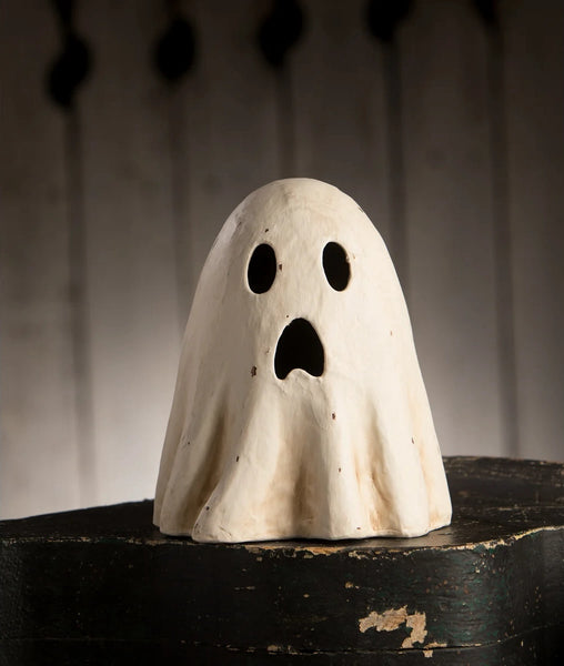 Scared Ghost Luminary, Paper Mache | Bethany Lowe Halloween ...
