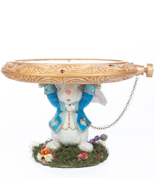 White Rabbit Pocket Watch Cake Plate | Katherine's Collection Easter ...
