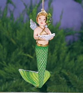 Mer Baby Ornament Patience Brewster - TheHolidayBarn.com