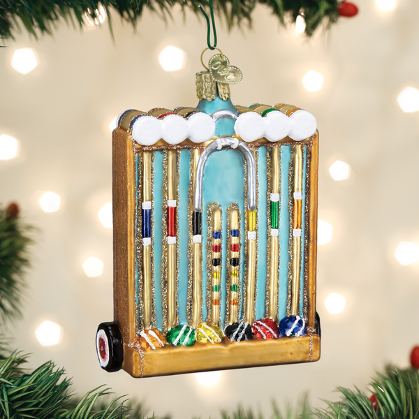 Croquet Set Ornament - Christmas Ornament - TheHolidayBarn.com