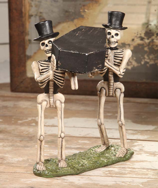 Casket Of Bones | Halloween Skeleton Carrying a Casket - TheHolidayBarn.com
