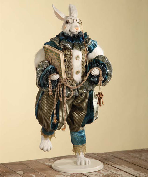 Adventures Of White Rabbit Aqua | Bethany Lowe - TheHolidayBarn.com