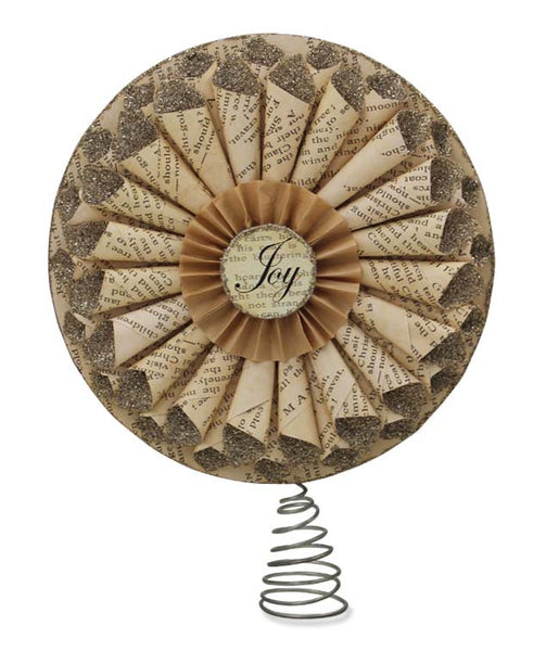 Rolled Paper Tree Topper Bethany Lowe - TheHolidayBarn.com