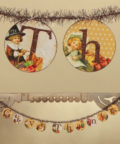 Thanksgiving Disc Garland | Bethany Lowe - TheHolidayBarn.com
