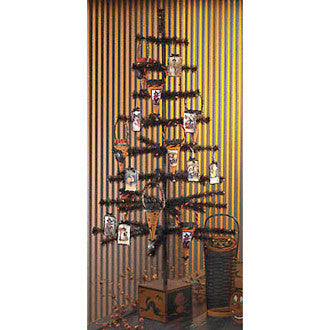 Halloween Feather Tree in Silloutte Base - TheHolidayBarn.com