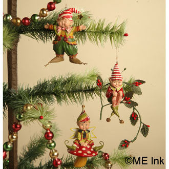 Merry Elf Ornaments | Mary Engelbreit - TheHolidayBarn.com