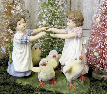 Children with Chicks - TheHolidayBarn.com