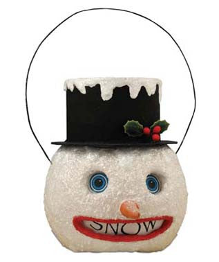 Bethany Lowe Snowman Bucket - TheHolidayBarn.com