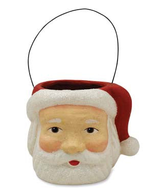 Bethany Lowe Santa Bucket - TheHolidayBarn.com