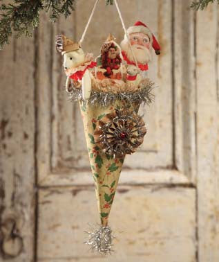 Bethany Lowe Christmas Cone - TheHolidayBarn.com