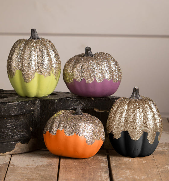 Electric Halloween Pumpkins w/ Glitter, Purple, Green, Orange & Black ...