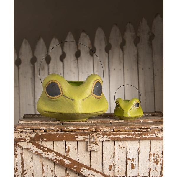 Froggie Bucket Small Paper Mache Frog Bucket | Bethany LoweHalloween ...