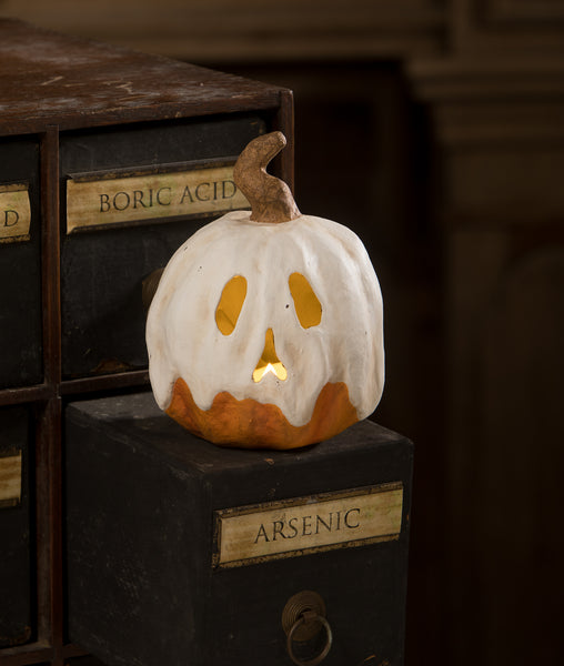 Ghost Jack Paper Mache Jack-O-Lantern | Bethany Lowe Halloween ...