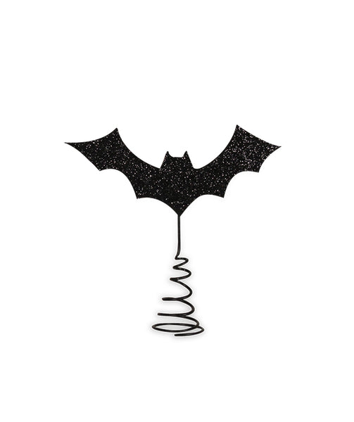 Glittered Bat Tree Topper | Bethany Lowe Halloween Batty Tree Topper ...