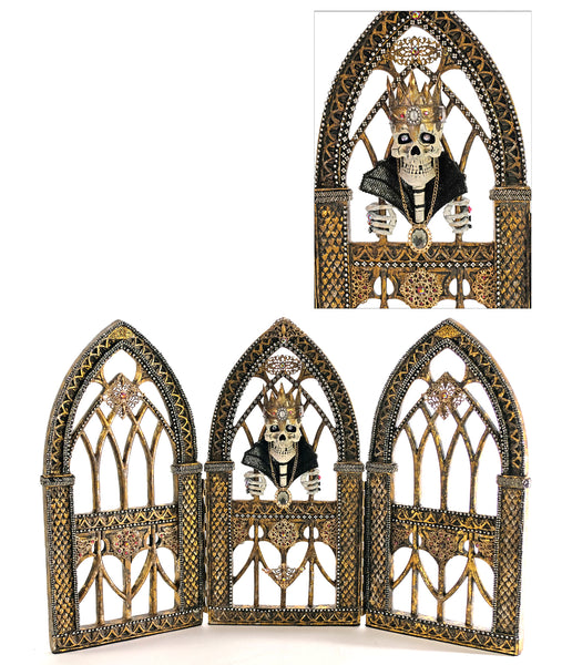 Gothic Skeleton Tabletop Triptych | Katherine's Collection Halloween ...
