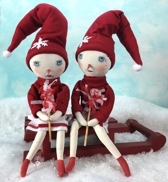 Snowman Sweethearts | Joe Spencer Christmas Dolls - TheHolidayBarn.com