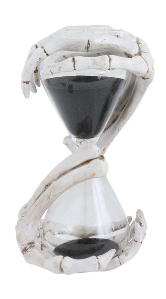 Skeleton Hourglass with Black Sand | Bony Hands Halloween Decorations ...
