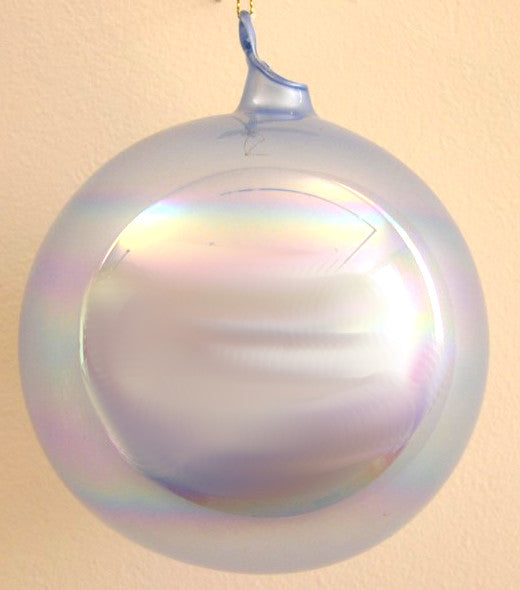 Jim Marvin Periwinkle Ivory Pearl Glass Ball Ornaments - TheHolidayBarn.com