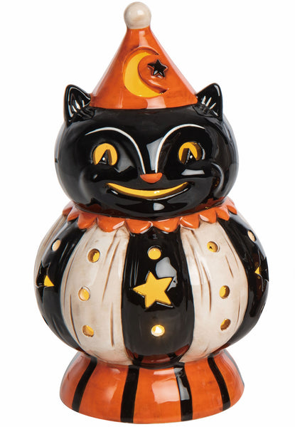 Johanna Parker Light Up Cat Ceramic Figurines | Halloween ...