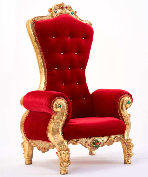 Katherine's Collection Santa Chair | Red & Gold Christmas ...