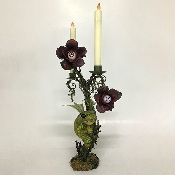 Katherine's Collection Lizard & Eyeball Rose Candle Holder | Halloween ...