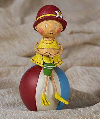 Lori Mitchell Bessie's Beach Ball Figurine - TheHolidayBarn.com