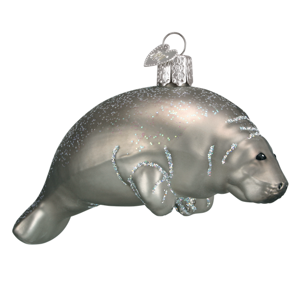 Manatee Glass Ornament | Old World Christmas Ornaments - TheHolidayBarn.com