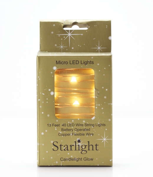 LED Copper Wire Battery Operated String Lights - TheHolidayBarn.com