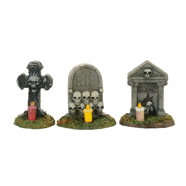 Mini Tombstones with Led Lights | Halloween Graveyard Accessories ...