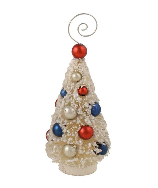 3 Mini Americana Bottle Brush Trees - TheHolidayBarn.com