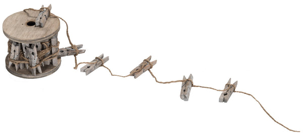 Weathered Clothespin Garland | Hanging Ornaments Christmas Cards Signs ...