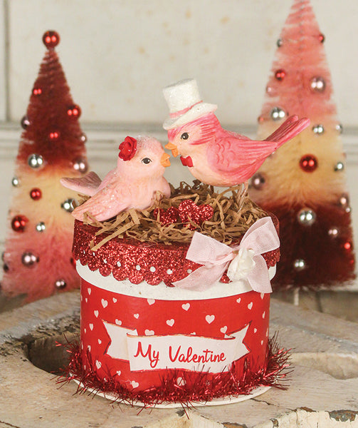 My Valentine Love Birds Box with Pink Birds | Bethany Lowe ...