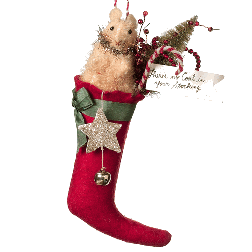 No Coal Mouse in Stocking - TheHolidayBarn.com