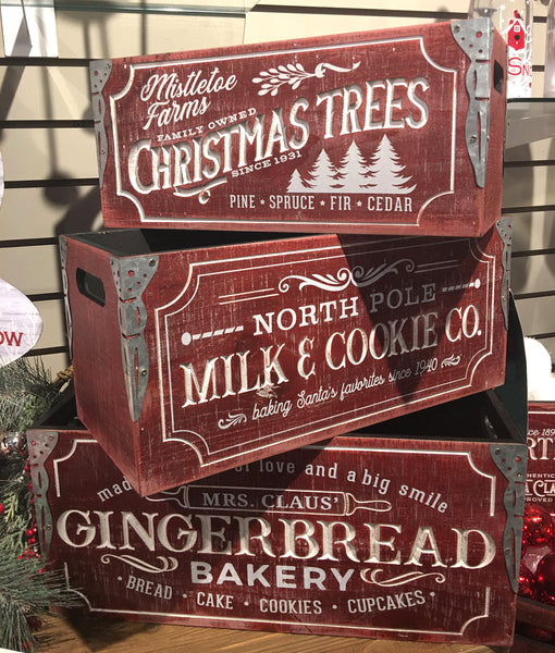 North Pole Engraved Wooden Boxes - TheHolidayBarn.com